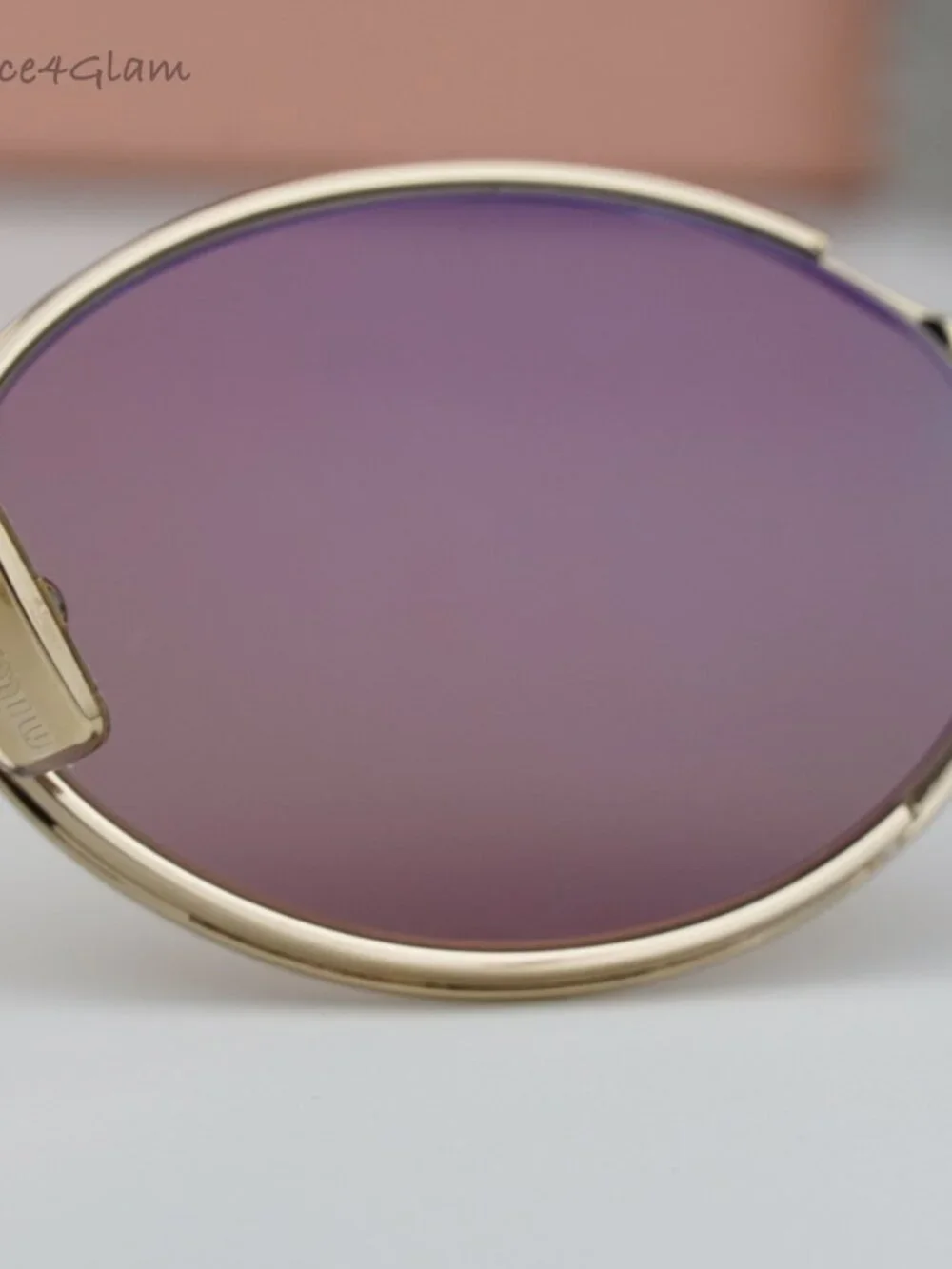 Miu Miu | Accessories | Miu Miu Women Sunglasses Gold Pink Mirror ...